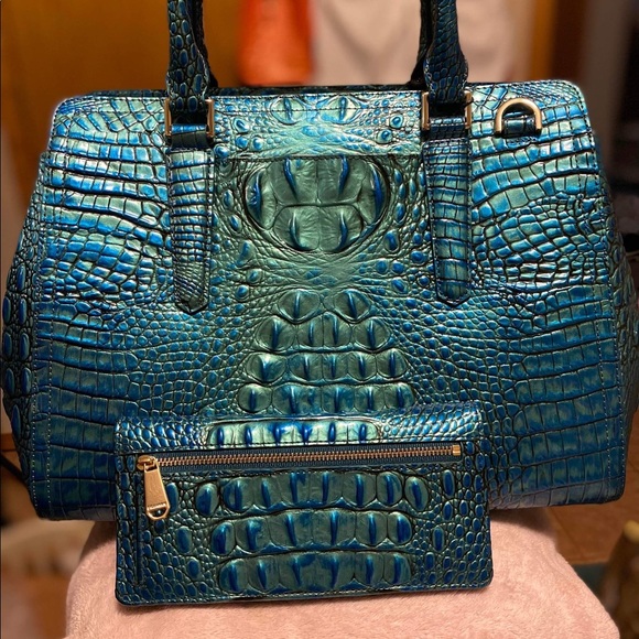 Brahmin | Bags | Brahmin Small Finley Peacock And Matching Wallet ...